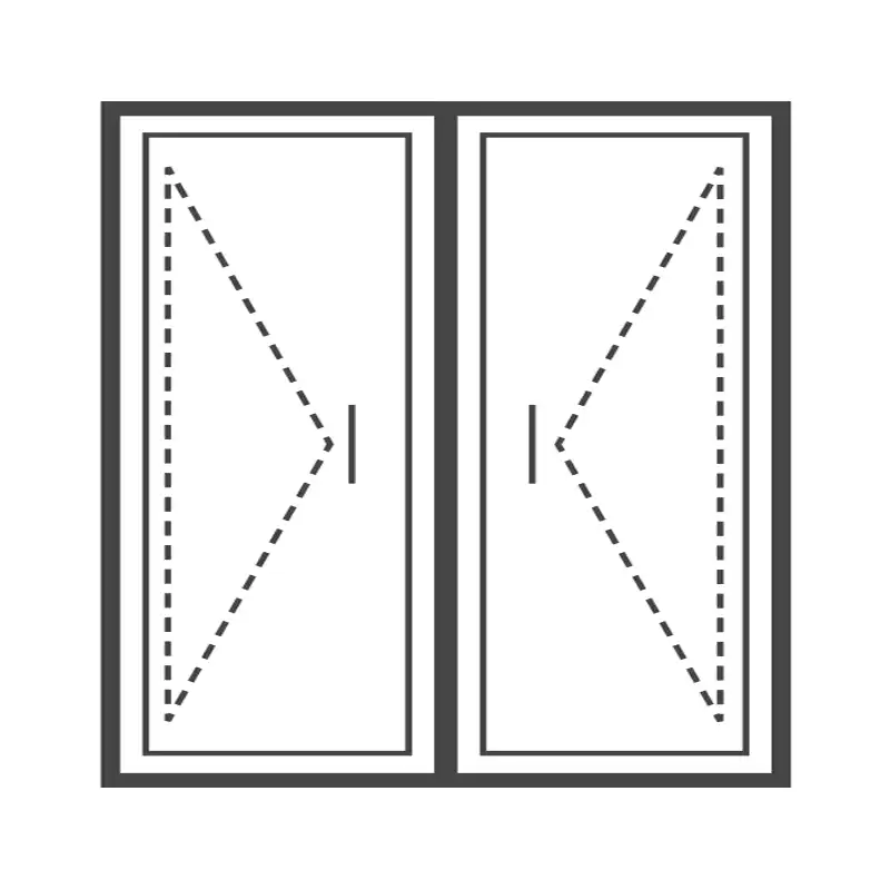 Aluminium Double French Door 1800x2100 (DOED1821) - Gauteng Aluminium