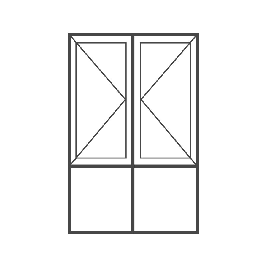 Aluminium Double Side Hung Window 1200x1800 (12DS18) - Gauteng Aluminium